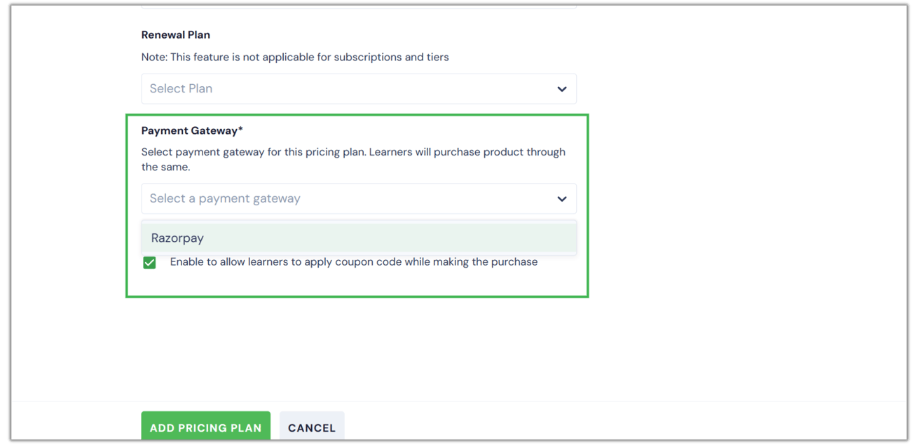 Add a Payment Gateway